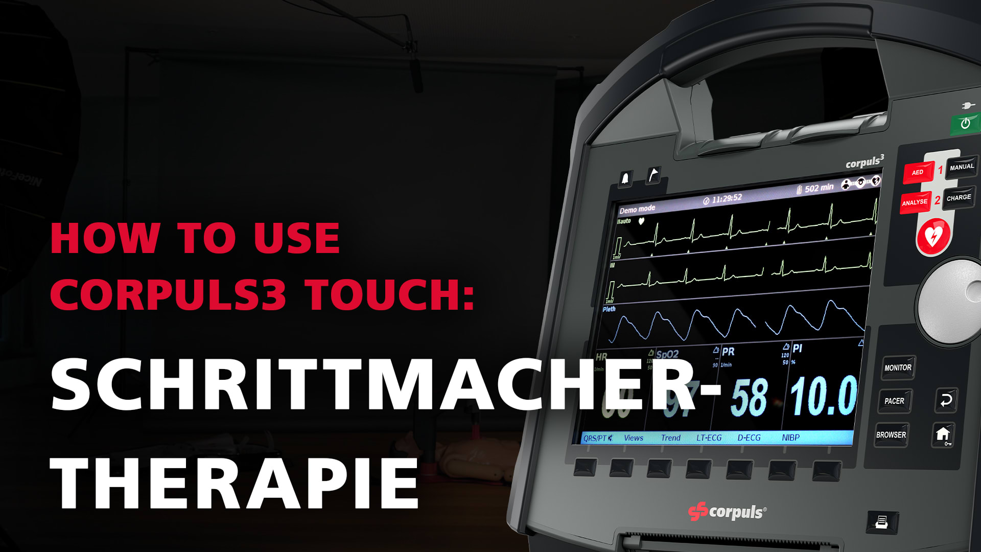 Tutorials by corpuls | How to use corpuls3: Schrittmacher-Therapie ...